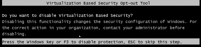 Windows: Disable Credential- ,Device Guard and Virtualization based ...